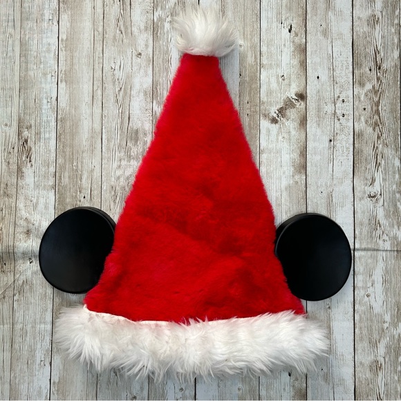 Disney | Accessories | Vintage Mickey Mouse Santa Hat Mouse Ears | Poshmark